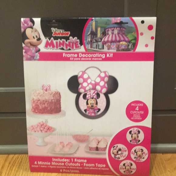 Disney | Party Supplies | Disney Minnie Mouse Frame Decorating Kit Nwt ...